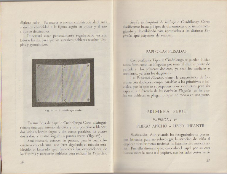 David Mitchell's Origami Heaven - History - Papirolas Escolares 1 by Vicente Solorzano Sagredo, 1946